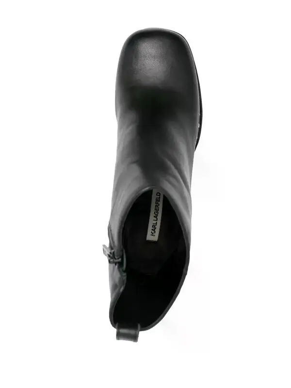 Karl Lagerfeld Monogram-print Platform Boots