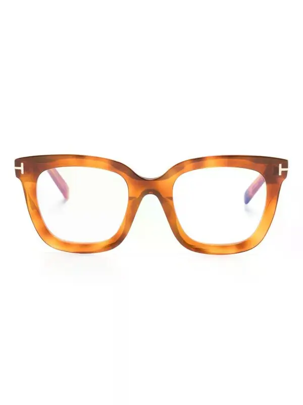 TOM FORD Tortoiseshell Square-frame Glasses - Brown