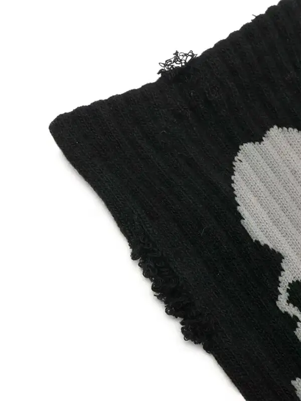 MASTERMIND WORLD Distressed-effect Socks - Black