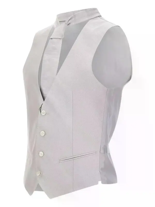 Corneliani V-neck Waistcoat With Rear Martingale