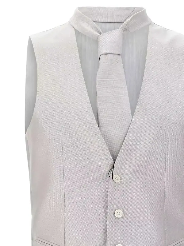 Corneliani V-neck Waistcoat With Rear Martingale