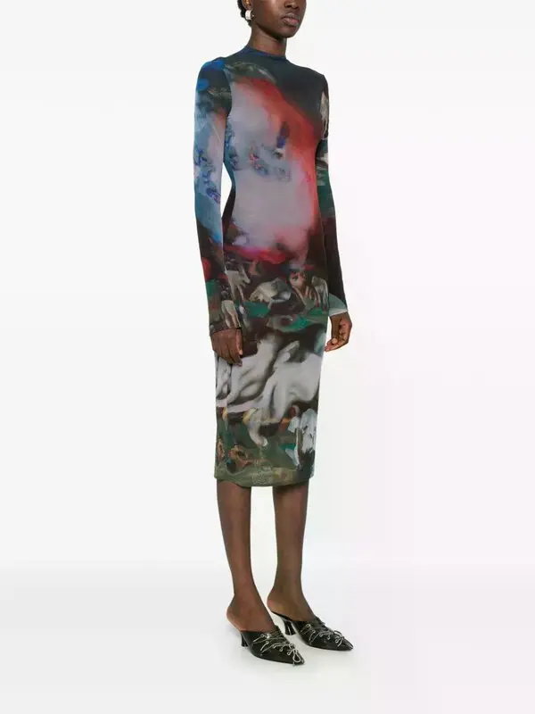 MUGLER X Ambera Wellmann Imposition Midi Dress
