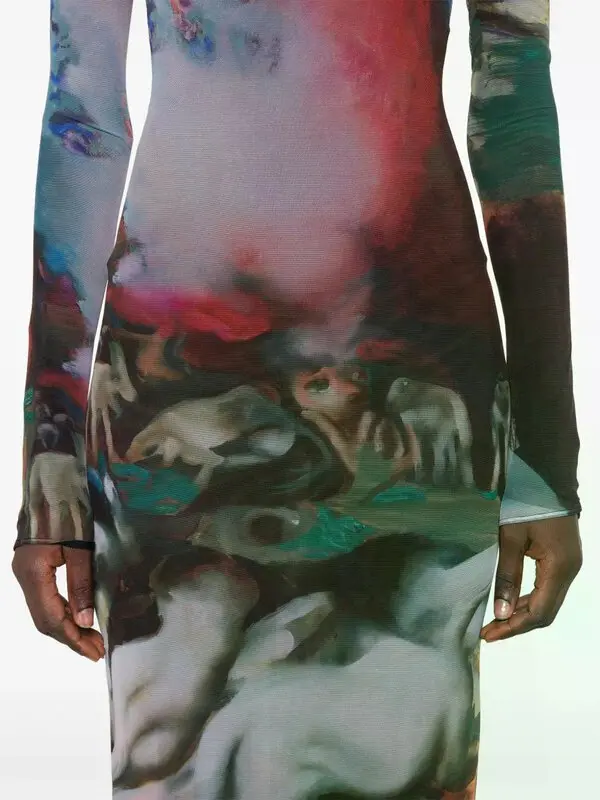 MUGLER X Ambera Wellmann Imposition Midi Dress