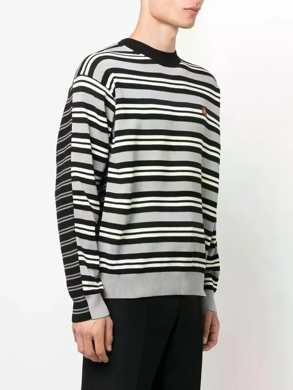 Kenzo Floral-embroidered Striped Jumper