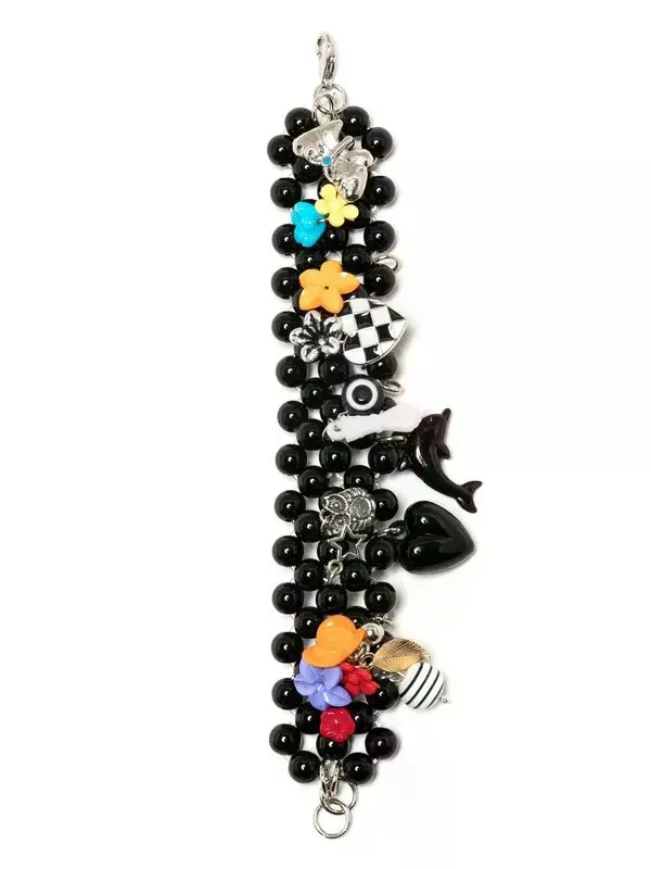 AMIR SLAMA Multi-charm Bead Bracelet - Black