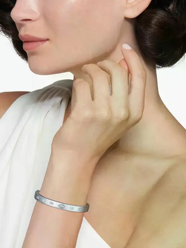 Kwiat 18kt White Gold Stackable Diamond Bangle - Silver