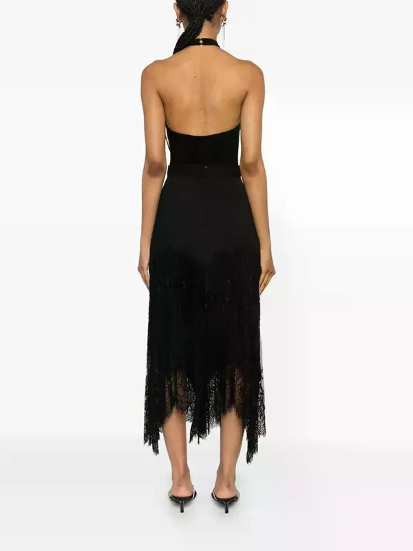 NISSA Faux-pearl Halterneck Bodysuit