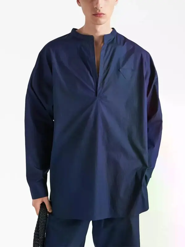 Prada Triangle-logo Cotton Shirt