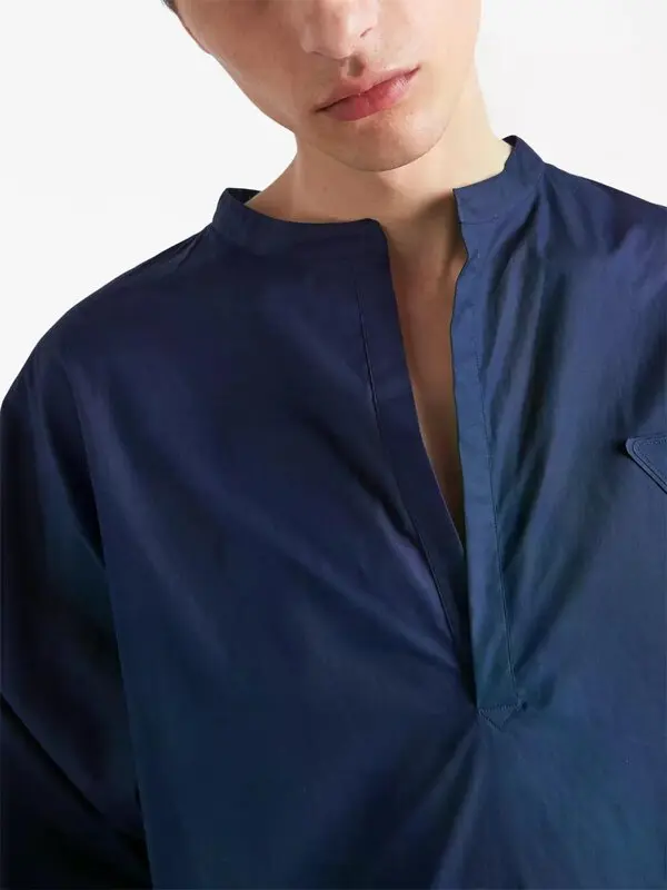 Prada Triangle-logo Cotton Shirt