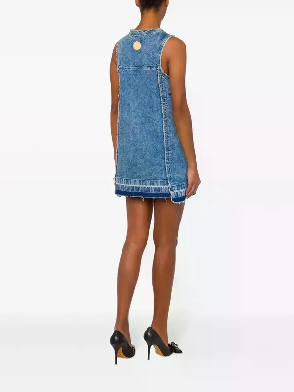 Moschino Appliquéd Denim Minidress