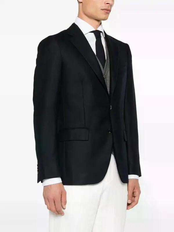 Boglioli Virgin Wool Blazer - Blue