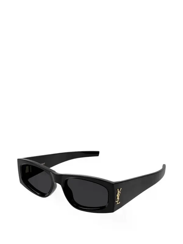 Saint Laurent Rectangle Logo Plaque Sunglasses