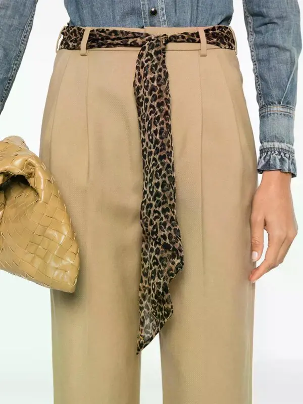 Saint Laurent Pleated Virgin Wool Trousers