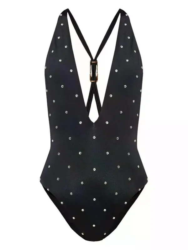 Versace Crystal-embellished Swimsuit - Black