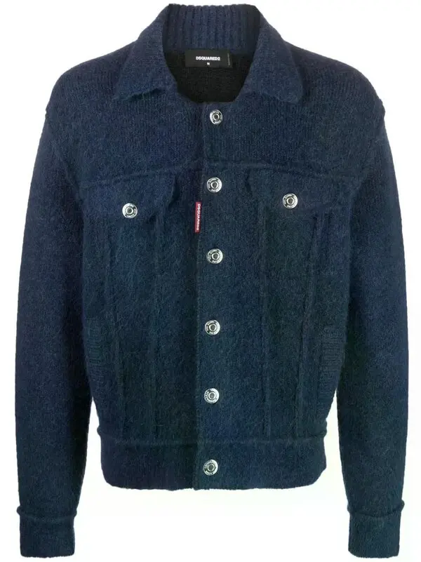 Dsquared2 Button-up Wool-blend Jacket