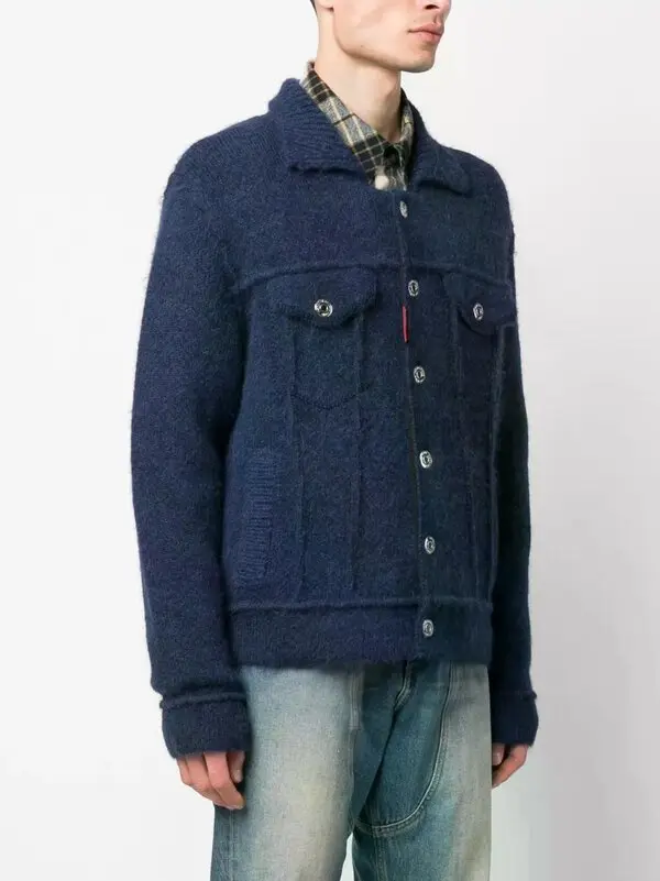 Dsquared2 Button-up Wool-blend Jacket