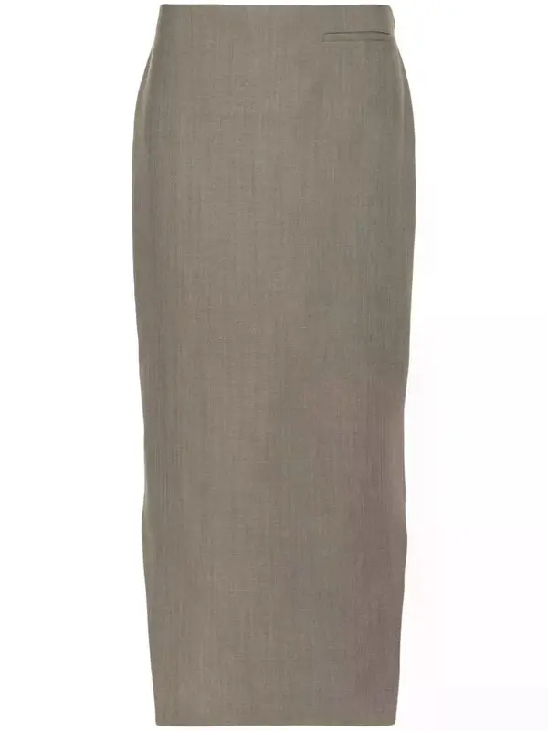 Givenchy High-low Hem Wool Skirt