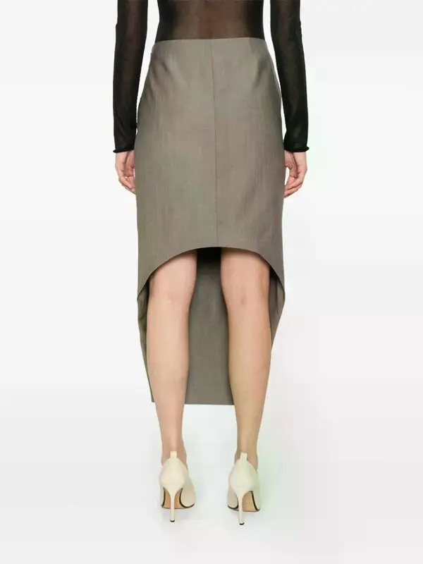 Givenchy High-low Hem Wool Skirt