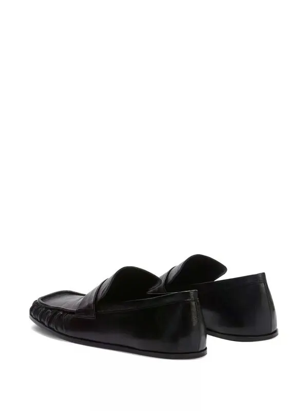 JIL SANDER Leather Loafers - Black