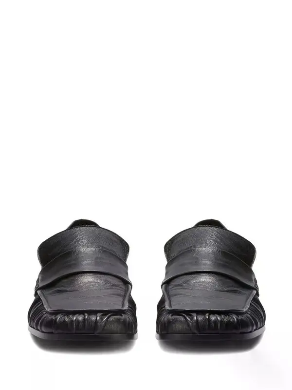 JIL SANDER Leather Loafers - Black