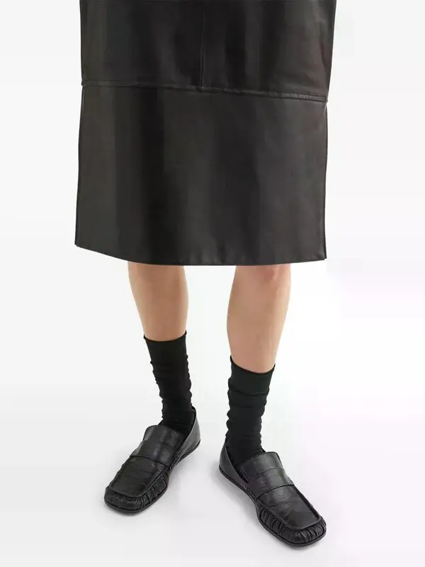JIL SANDER Leather Loafers - Black