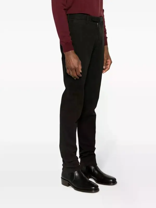 Incotex Slim-cut Trousers With Pressed Crease And Logo Patch