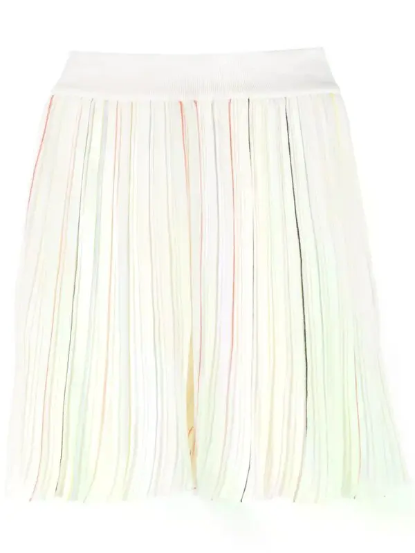 Sonia Rykiel Paris Contrast-stripe Pleated Shorts - Neutrals
