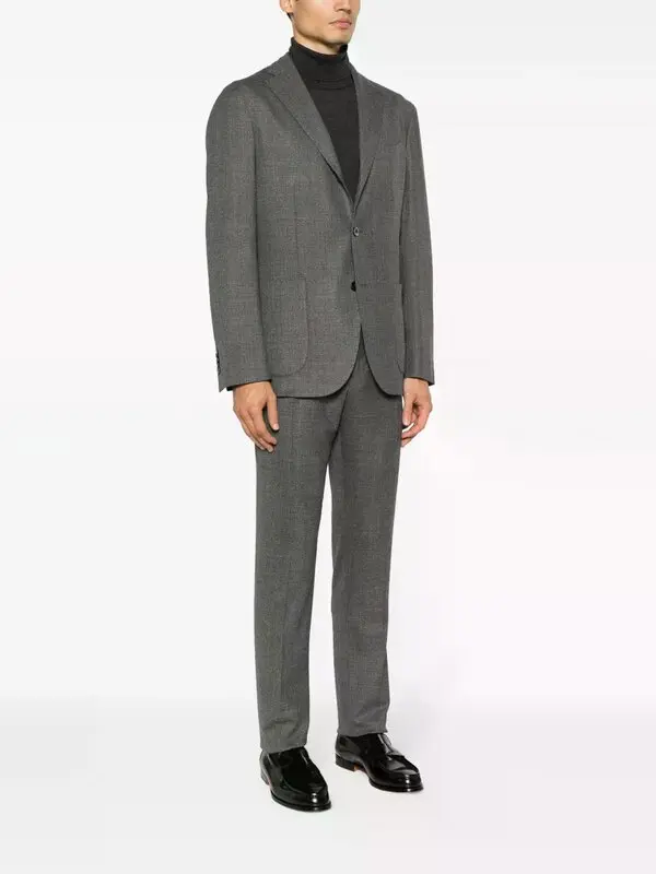 Boglioli Mélange-effect Single-breasted Suit - Grey