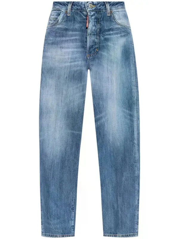 Dsquared2 Logo-patch High-waisted Jeans
