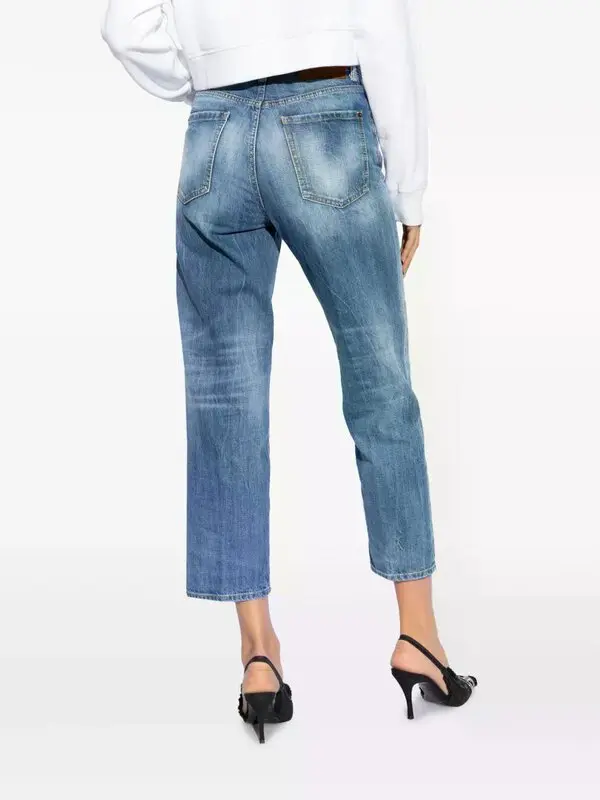 Dsquared2 Logo-patch High-waisted Jeans