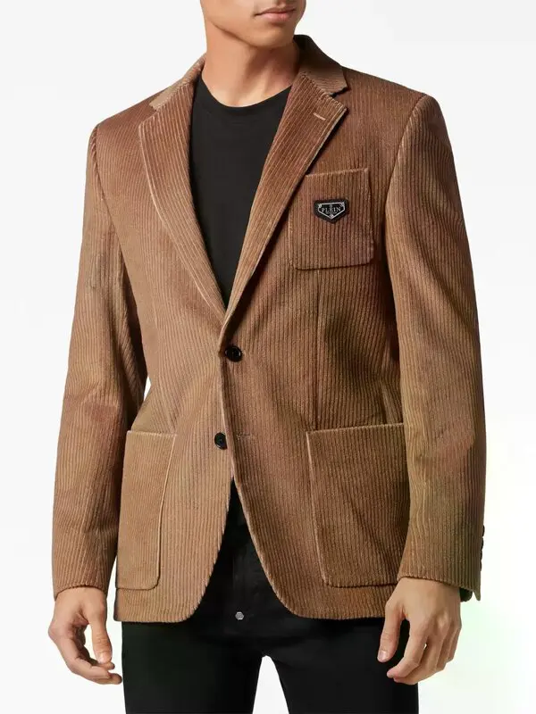 Philipp Plein Single-breasted Corduroy Blazer
