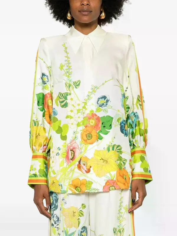 ALEMAIS Constance Floral Silk Shirt