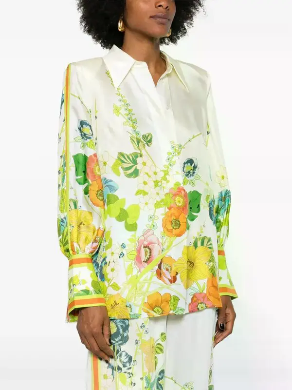 ALEMAIS Constance Floral Silk Shirt