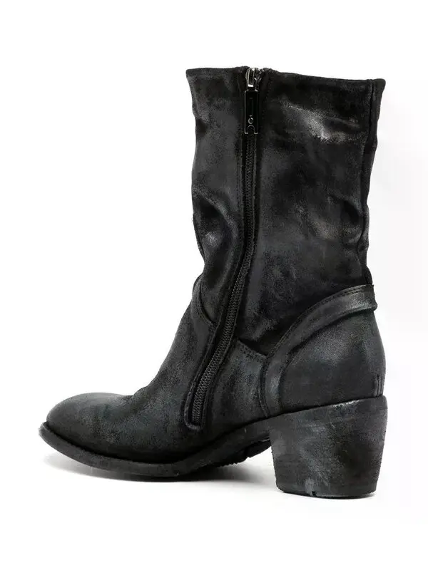 MADISON MAISON Laminated Metallic-finish 60mm Ankle Boots