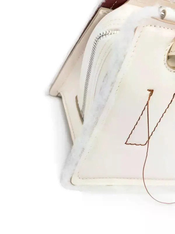 DENTRO Mini Otto Leather Tote Bag - White