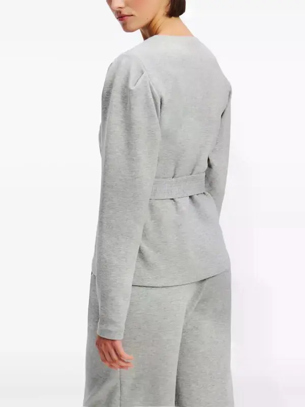 Karl Lagerfeld V-neck Belted Sweatshirt
