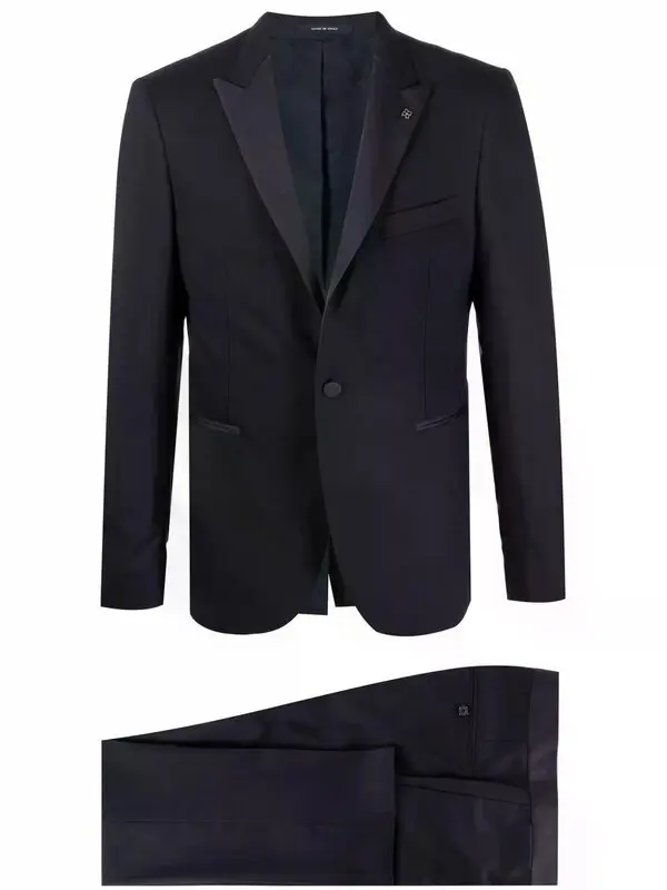 Tagliatore Contrast Panel Slim-fit Suit - Blue