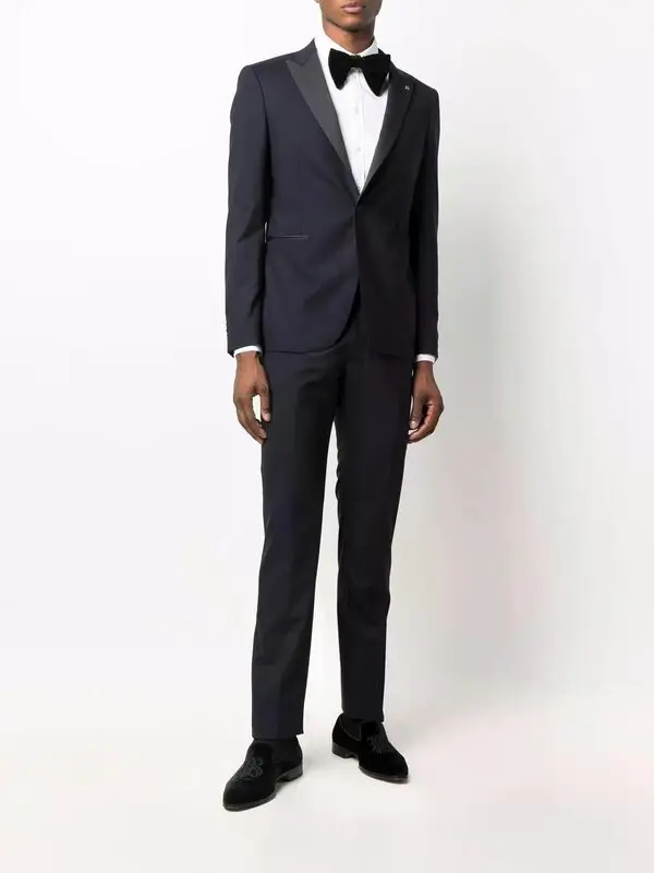 Tagliatore Contrast Panel Slim-fit Suit - Blue