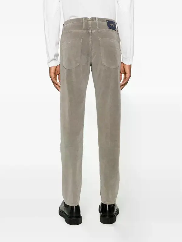 Incotex Slim-cut Cotton Trousers - Grey
