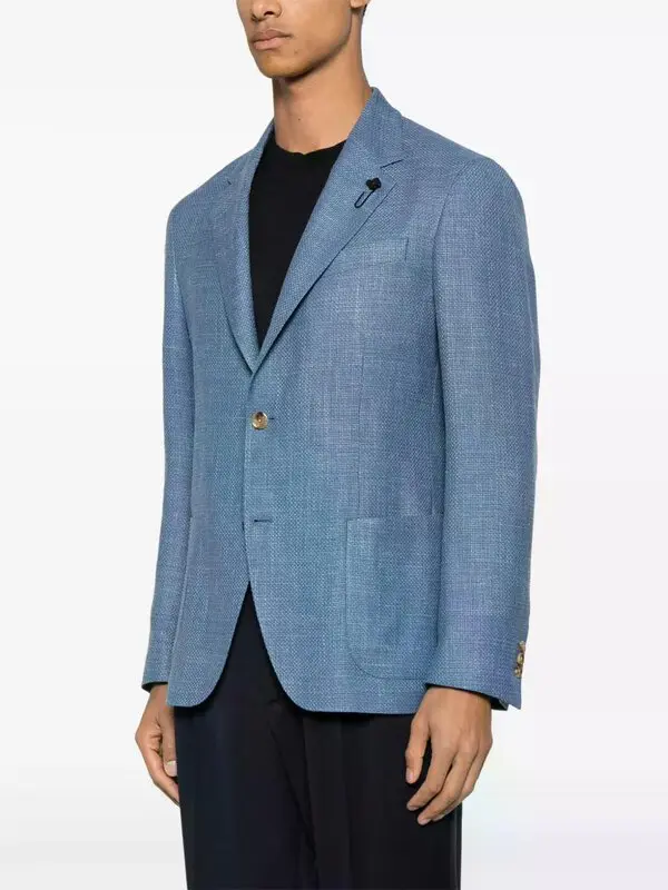 LARDINI Single-breasted Blazer - Blue