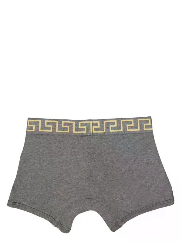 Versace Cotton-jersey Long Trunks - Grey