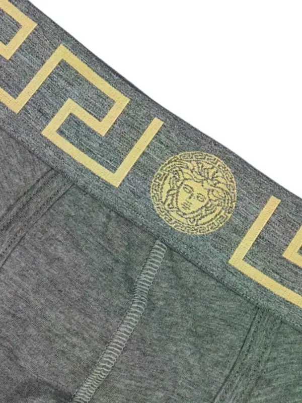 Versace Cotton-jersey Long Trunks - Grey