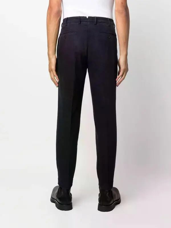 Incotex Tapered-leg Cotton Trousers - Blue
