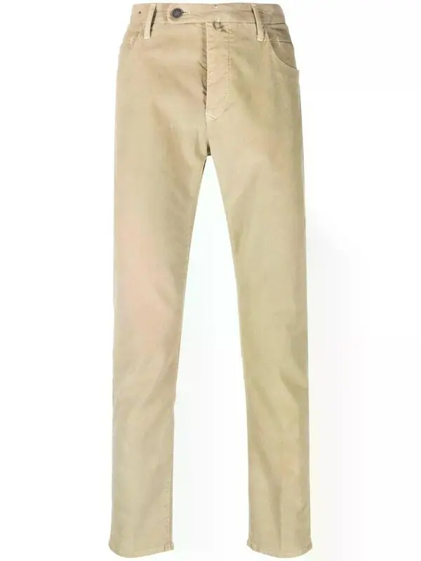 Incotex Slim-cut Cotton Trousers - Neutrals