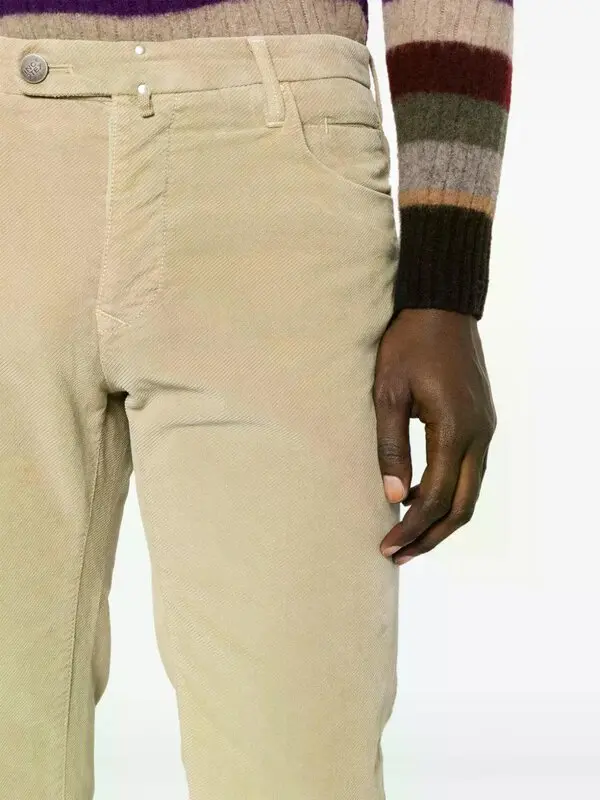 Incotex Slim-cut Cotton Trousers - Neutrals