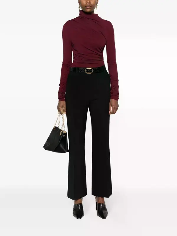 Victoria Beckham Tailored Cotton-blend Flared Trousers