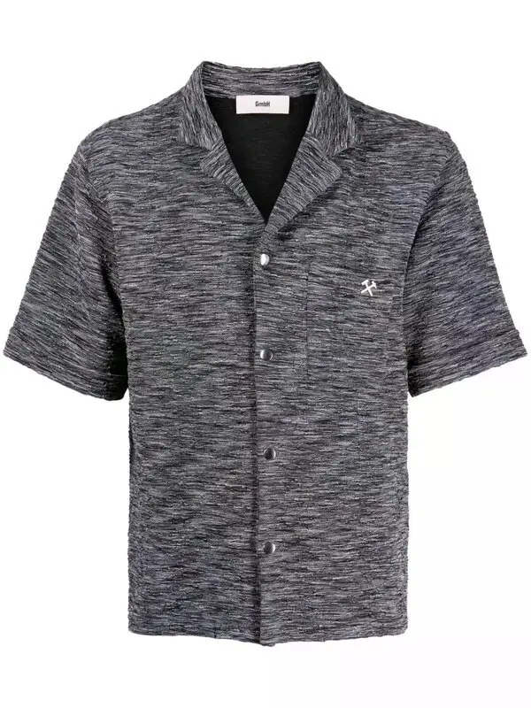 GMBH Logo-plaque Mélange-effect Shirt - Grey