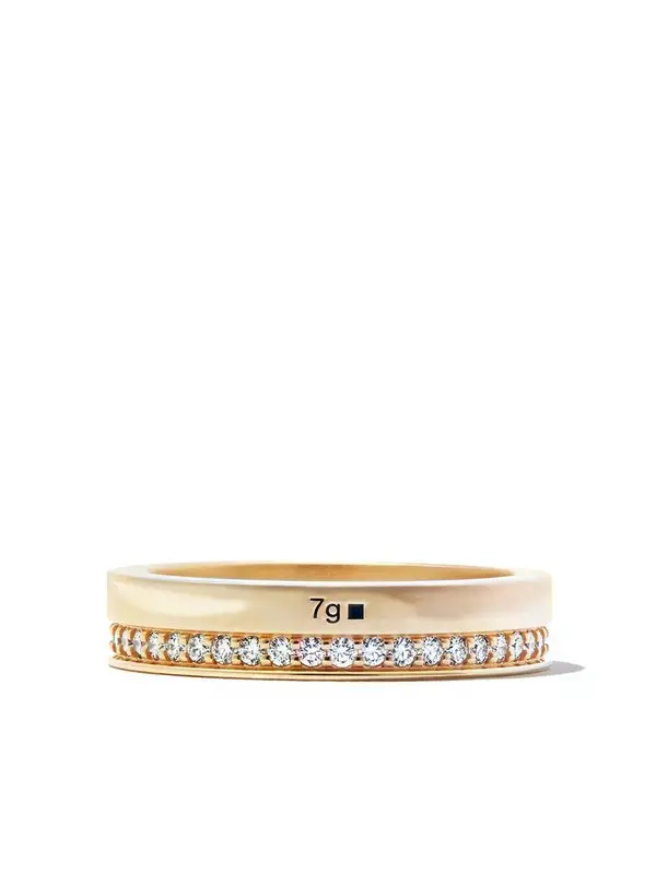 Le Gramme 18kt Yellow 7g Diamond Line Polished Band Ring