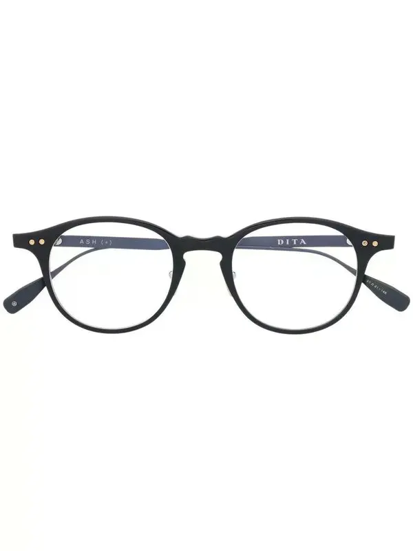 Dita Ash Engraved-logo Glasses - Blue