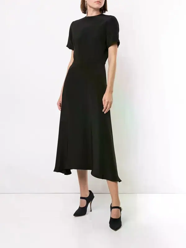 MACGRAW Bow-fastened Midi Dress - Black